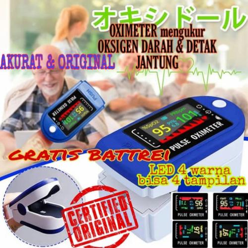 Jual DETEKSI OKSIGEN DARAH SPO2 & DETAK JANTUNG - Biru B - Kab ...
