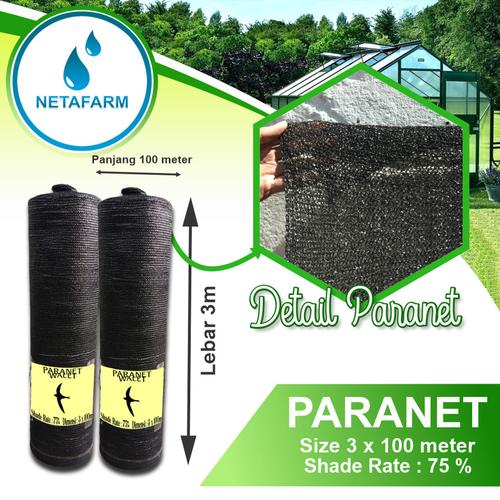 Jual Jaring PARANET 75% lebar 3m Panjang 100m - Per Roll ( WALET ...