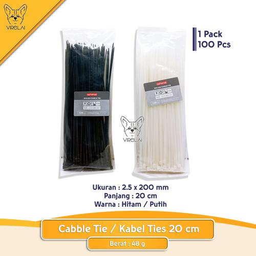 Jual Kabel tis / cable TIES/ Kabel Ties ukuran 2 x 200 ( 20cm ) - Putih ...