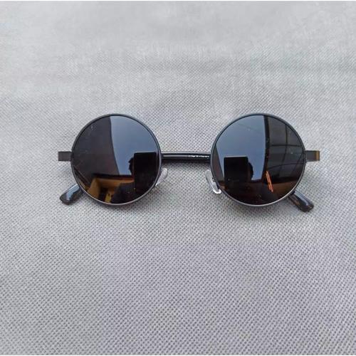 Jual KACAMATA MODEL BOBOHO BULAT FREM BESI TANGKAI PLASTIK - hitam/cl ...