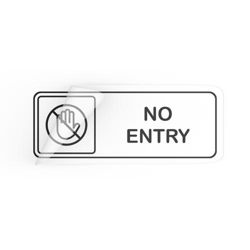 Jual no entry sign sticker - wall sticker - sticker oracal - Hitam ...