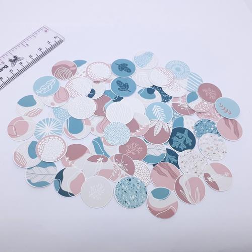 Jual sticker stiker scrapbook abstrak bulat daun bunga DIY planner ...