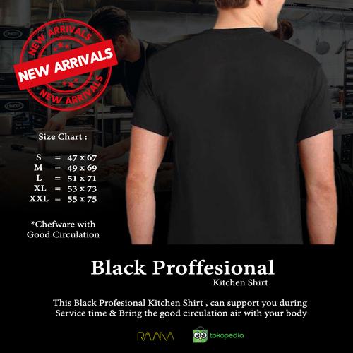 Jual BLACK PROFESIONAL | Kitchen Shirt Black | Baju Hitam Polos Kitchen ...
