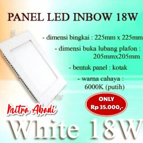 Jual panel led 18watt 18 watt putih white 6500k inbow kotak besi ...
