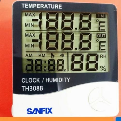 Jual Sanfix TH-308A digital thermohygrometer in out suhu hygrometer ...