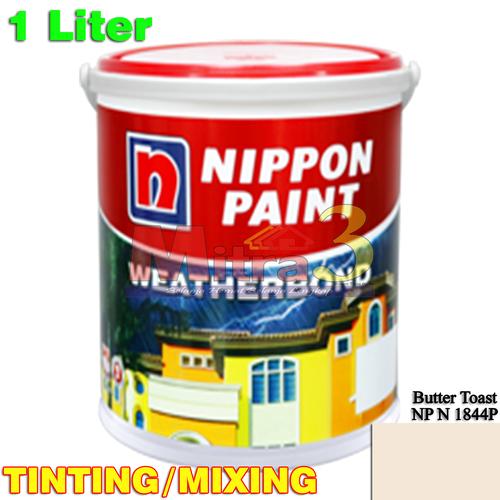 Jual Cat Tembok Eksterior Nippon WEATHERBOND 1844P Butter Toast 1 Liter ...