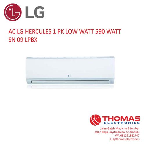 Jual AC LG HERCULES 1 PK LOW WATT 590 WATT SN 09 LPBX GARANSI RESMI ...