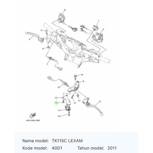 Jual Baut Dudukan Plat Seng Brake Lock Rem Belakang 98502-05010 Lexam ...
