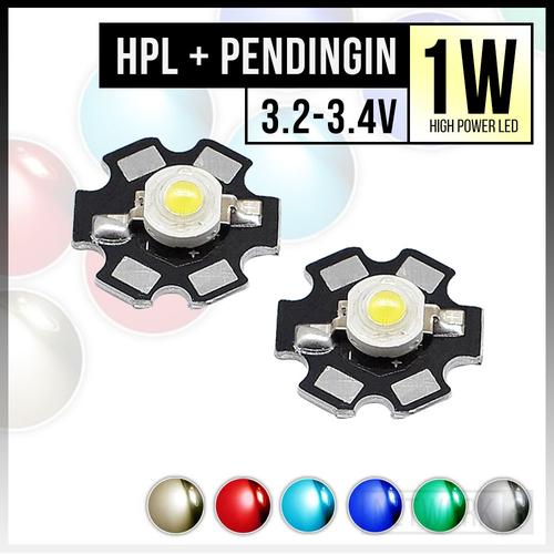 Jual HIGH POWER LED HPL HEATSINK PCB PENDINGIN 1 WATT 3V WARNA PUTIH ...
