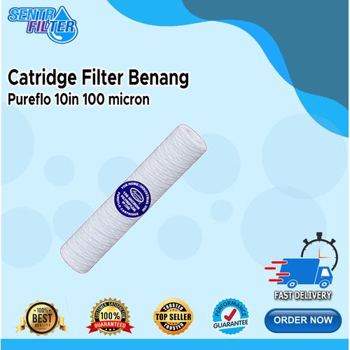 Jual Catridge Filter Benang Pureflo 10" 100 Micron - Jakarta Barat ...