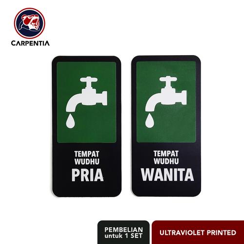 Jual Sign Akrilik TEMPAT WUDHU Pria Wanita (1 Set) /10x20 cm/A -Hitam ...