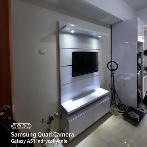 Jual backdrop tv rak tv minimalis modern hpl - Kota Tangerang Selatan ...
