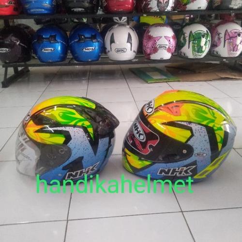 Jual NHK HELM TERMINATOR RACING GP PRO KAREL + NHK R1 MOTIF KAREL ...