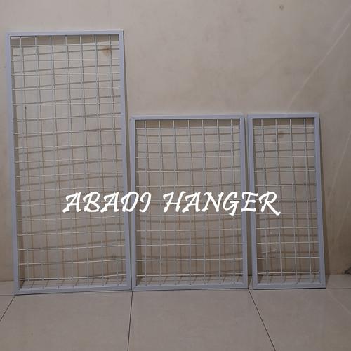 Jual jaring ram besi 25 x 80 cm bingkai / ram besi bingkai - Putih ...