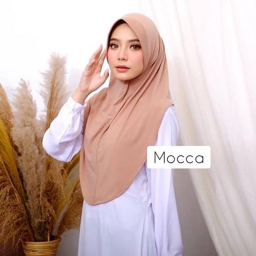 Jual Jilbab Khimar Pinguin Jersey - Bergo Instan Simpel - Kerudung Hijab - mocca - Kab. Jepara ...