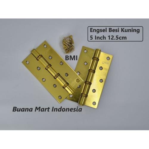 Jual Engsel Besi Gomeo 5 Inch Kuning 12.5cm | Engsel Jendela | Engsel ...