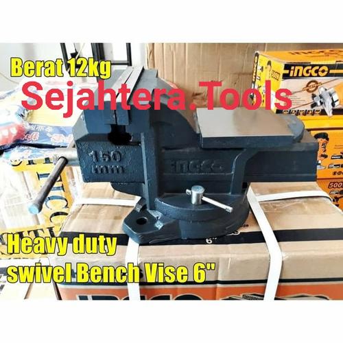 Jual INGCO HBV086 BENCH VICE 6" RAGUM CATOK PARON TANGGEM DUDUK BAIS ...
