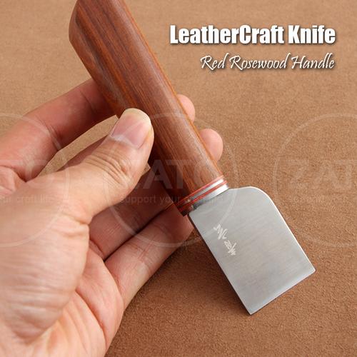 Jual LeatherCraft Knife with RED ROSEWOOD Handle - leather tools - Kota ...