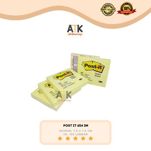 Jual Post it 654 Yellow 3M atk - Jakarta Utara - Atkstationary | Tokopedia