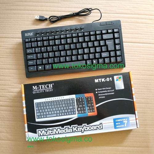 Jual Keyboard USB wired M-TECH MTK~01 Mini Multimedia Slim PC Laptop ...