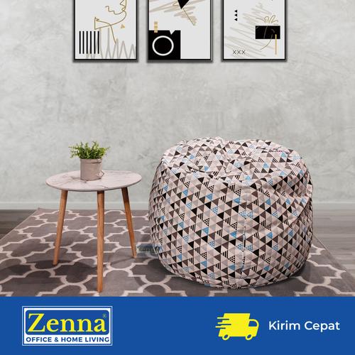 Jual Zenna circle bean bag triagle motif segitiga size XL / beanbag ...