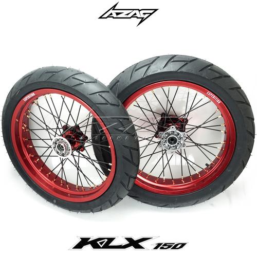 Jual BAN SET SUPERMOTO KLX DTRACKER 150 VELG EXPEDITION BAN FDR SEMI ...