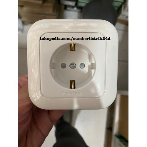 Jual Stop kontak panasonic CP wide series stopkontak WHITE wej 1121 ...