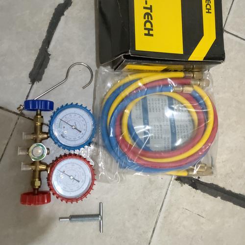 Jual selang meteran ac manifold komplit /alat isi freon AC mobil - Kota ...