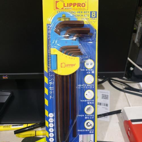 Jual LIPPRO KUNCI L SET 8 PCS PANJANG LONG HEX KEY 8PCS LIPRO HEAVY ...