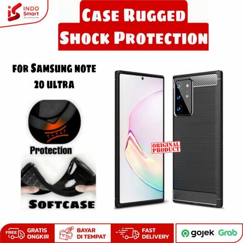 Promo Softcase Note 20 Ultra Samsung Ipaky Carbon Fiber Case Silicon ...