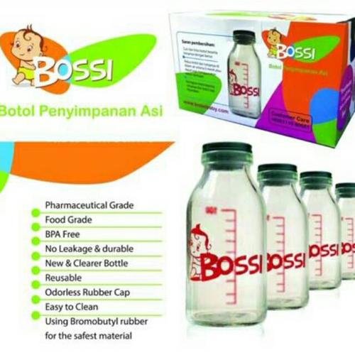 Jual BOSSI Botol Asi Kaca 100ML isi 8Pc / Milk Saver Asi Ekslusif - Kab ...