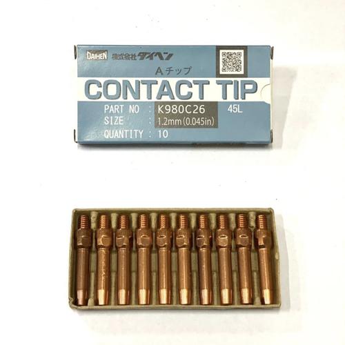 Jual OTC K980C26 Contact Tip M6 x 45 mm x 1.2 mm kontak tip M6x45x1.2mm ...