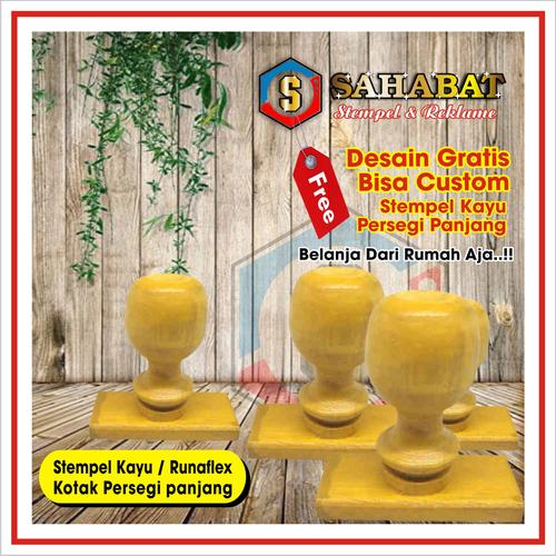 Jual STEMPEL RUNAFLEX / STEMPEL KAYU PERSEGI PANJANG - 15X50 mm - Kab ...