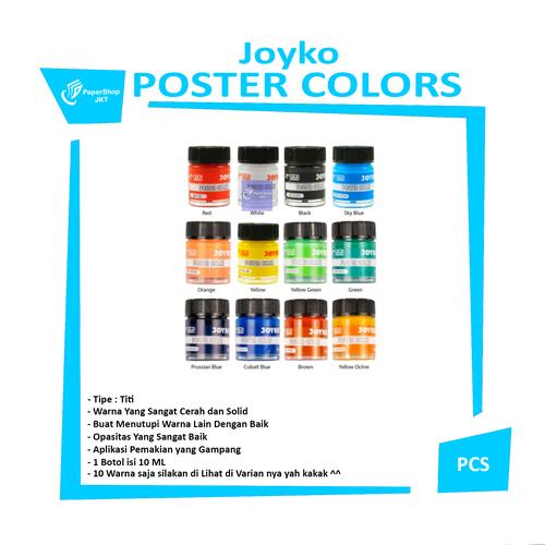Jual JOYKO POSTER COLORS / CAT POSTER 10 WARNA DASAR - 1 Pcs - Cokelat ...