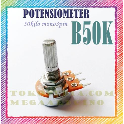 Jual Potensiometer 50K potensio 50 kilo Mono B50k potentiometer - Kota ...
