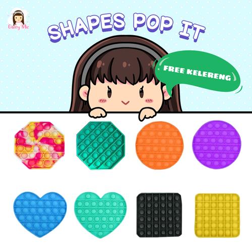 Jual READY STOCK Fidget Pop It Shapes Tiktok Sensory Toys Mainan Anak ...