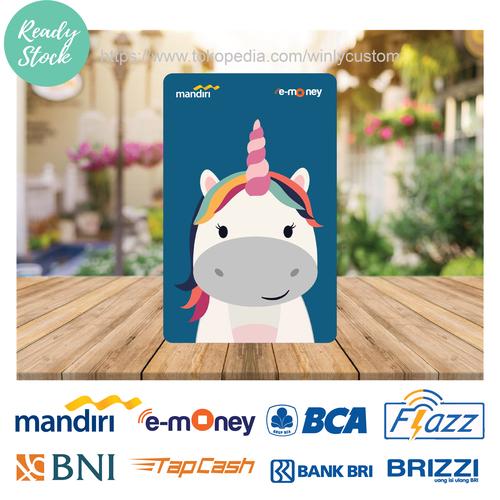 Jual KARTU EMONEY MANDIRI BCA BNI BRI Gambar Unicorn Kuda Cantik - 1 ...