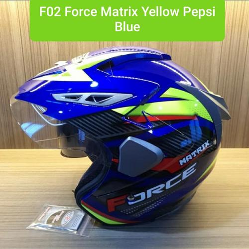 Jual HELM MOTOR SNI HALF FACE FORCE MATRIX DOUBLE VISOR ...