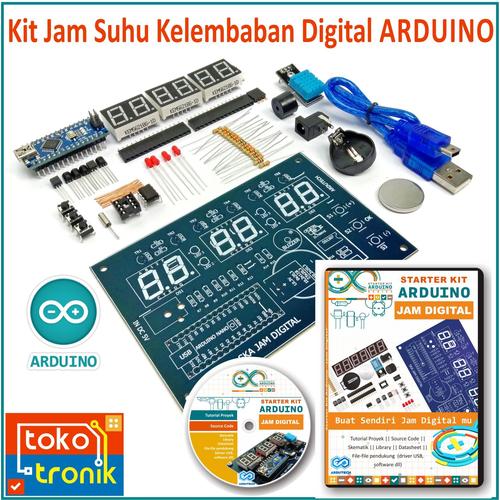Jual Kit Jam Suhu Kelembaban Digital Arduino - Tanpa Arduino - Kab ...