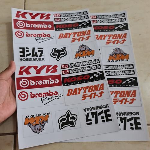 Jual Ready sticker Pack yoshimura, brembo, daytona, kyb, ktm racing ...