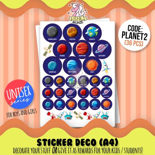 Jual Sticker Deco - Planet 2 Solar System Tata Surya - Stiker Unisex ...
