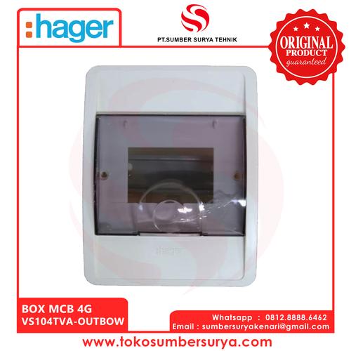 Jual BOX MCB VS104TVA OUTBOW 4 GRUP Pintu Transparan Hager - Jakarta ...
