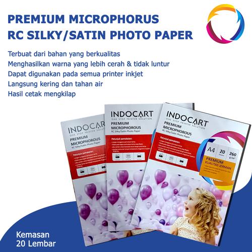 Jual IndoCart Kertas Foto-Microporous RC Silky Satin Photo Paper-260g ...