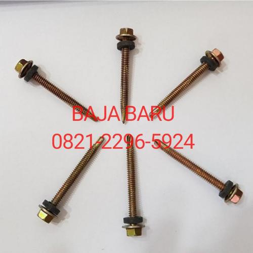 Jual Baut Roofing 12 x 50 cm/sekrup/ roofing 12x50 cm/Baud Roofing 5 cm ...