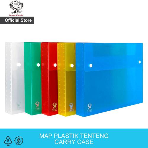 Jual EAGLE Carry File Box 4 CM Transparan / Document Case Kancing 2 ...