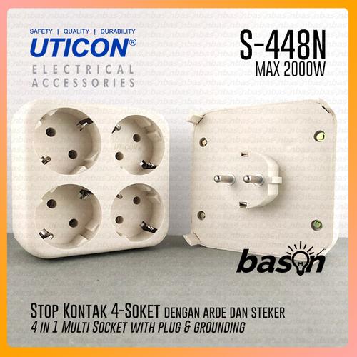 Jual UTICON Stop Kontak 4 in 1 Socket Arde - S448N - Jakarta Utara ...