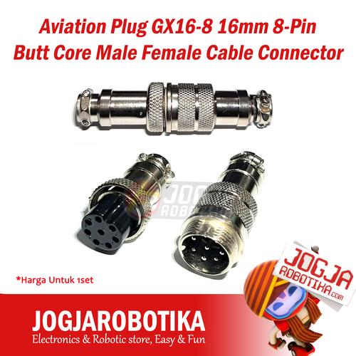Jual Aviation Plug GX16-8 16mm 8-Pin Sambungan Kabel Male Female ...