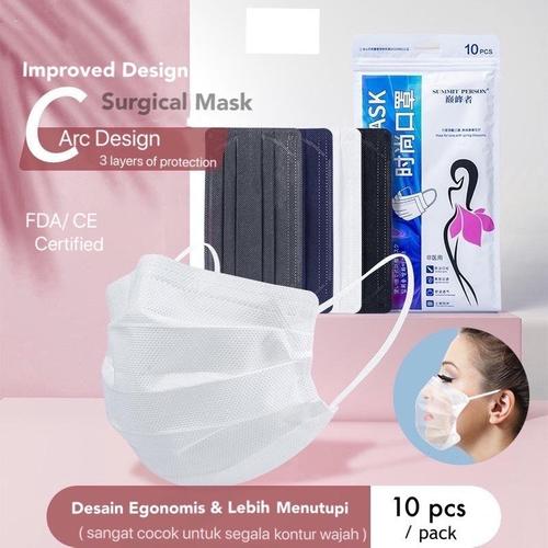 Jual 3 Layers Disposable Mask New Improved Design Surgical Masker 3 ...