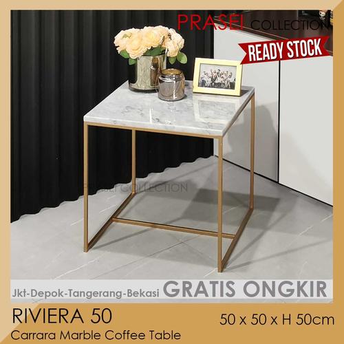 Jual Riviera - Marble Side Table 50x50x50cm l Meja Marmer l Dessert ...