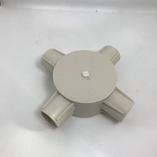 Jual T DUS CABANG 4 / TEE DUS /T DOS CABANG 4 JALUR LISTRIK PUTIH 20MM ...